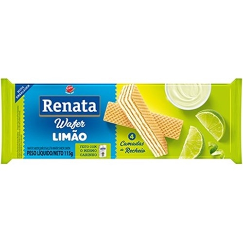 Biscoito Wafer Renata Limão Pacote 115g - Supermercado Bom Dia | Pedro Galindo