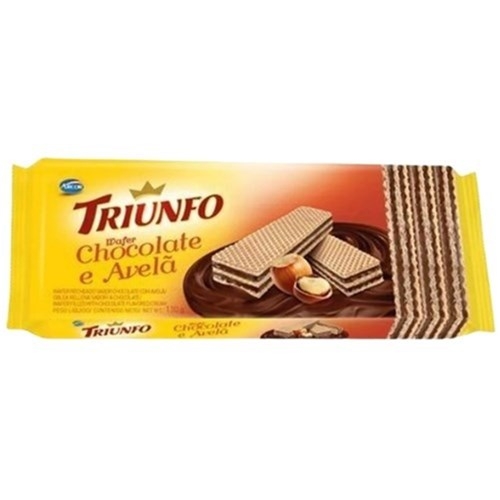 Biscoito Wafer Triunfo Chocolate com Avelã 115g - Bom Retiro