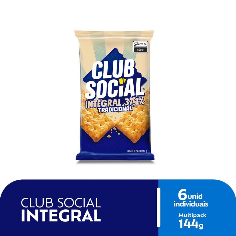Biscoito Integral Tradicional Club Social 144 g - Cofesa