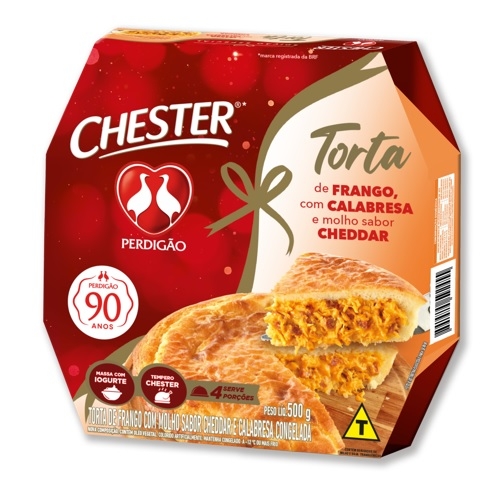Torta Congelada Chester Frango com Calabresa E Molho Cheddar Perdigão ...